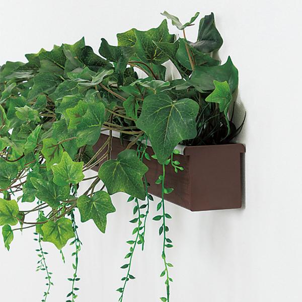 オフィスグリーン W960×H300×D270 フェイクグリーン 壁掛・置型兼用 オフィス グリーン 人工植物 インテリアグリーン 観葉植物 デザインポット GR4047 壁掛け 卓上 ライン ...