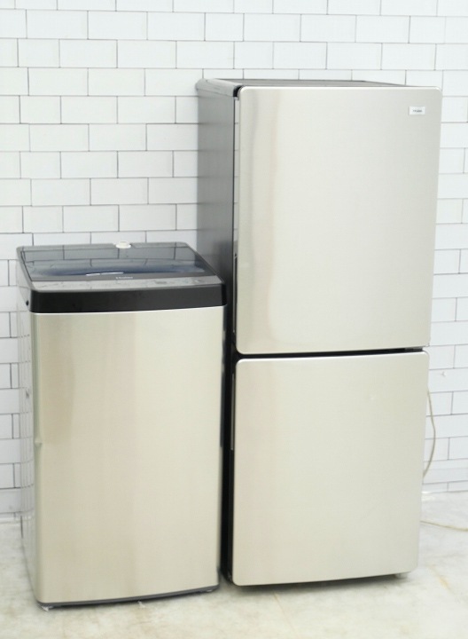 148L、5.5kg 21年、20年 Haier、Haier製 （冷蔵庫、洗濯機）中古家電2点セット