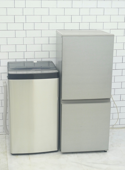 126L、5.5kg 22年、23年 アクア、Haier製 （冷蔵庫、洗濯機）中古家電2点セット