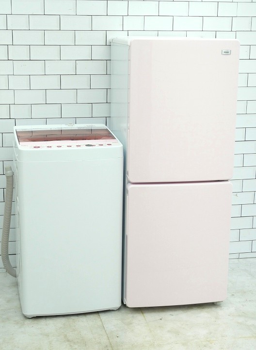 148L、5.5kg 21年、21年 Haier、Haier製 （冷蔵庫、洗濯機）中古家電2点セット