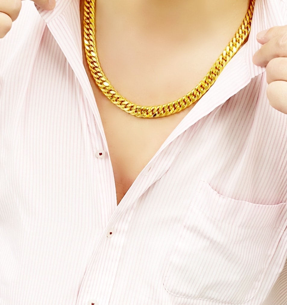 シルバー極太六面W喜平65cmエンドレスタイプ200gUP（金鍍金） | ネックレス,シルバー | | 井嶋金銀工業 ジュエリーショップ