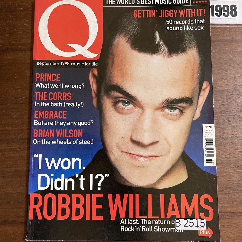 B2515 「Q」1998 Q誌 英国月刊音楽雑誌 | ヴィンテージブック/本/雑誌 | | INNOCENT ONLINE SHOP