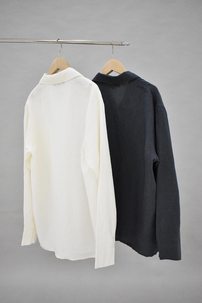 INNOCENT Original products イタリアンカラーシャツ 長袖 COLOR : WHITE/RAF BLUE ...