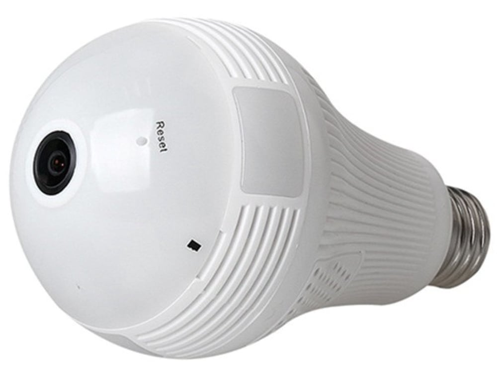 【送料無料・税込み】最新 VR 360 電球 型 wi-fi 防犯 カメラ E26 E27 ソケット 口金 サイズ 天井 照明 ライト 照射 LED ネットワーク 遠隔 マイクロSDカード ...