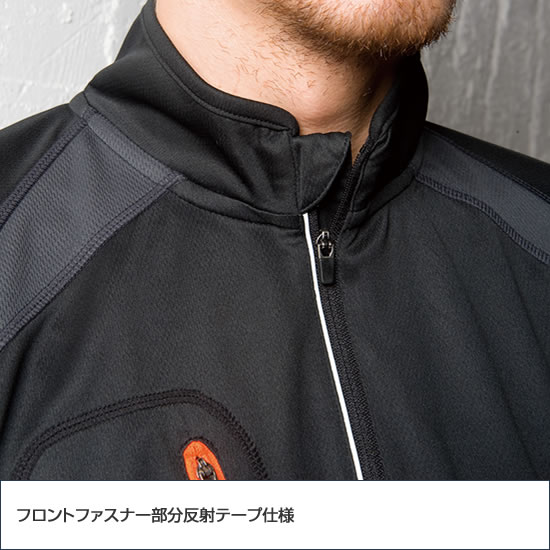 TS DESIGN 5015 FLASH 半袖ハーフジップ 作業服 作業着 | Tシャツ・ポロシャツ,ポロシャツ,ポロシャツシリーズ1,反射・消臭＆吸汗速乾＆シャープシルエット | 衣・職・自由 本店