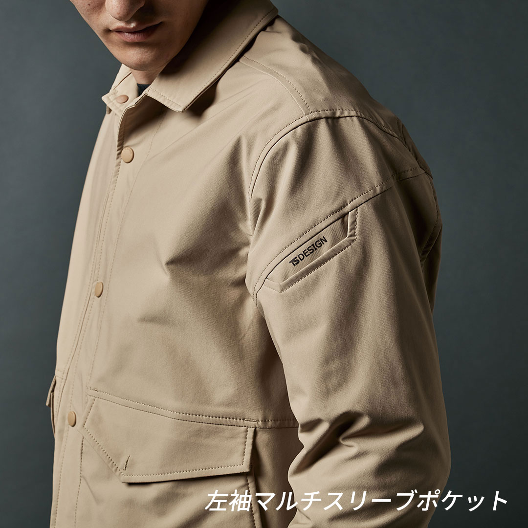 TS DESIGN ティーエスデザイン 4617 長袖 ジャケット コーチジャケット ストレッチ 軽量 UVカット 防汚 裏綿 メンズ レディース 春秋冬 作業服 作業着 | 作業着・作業服 ...