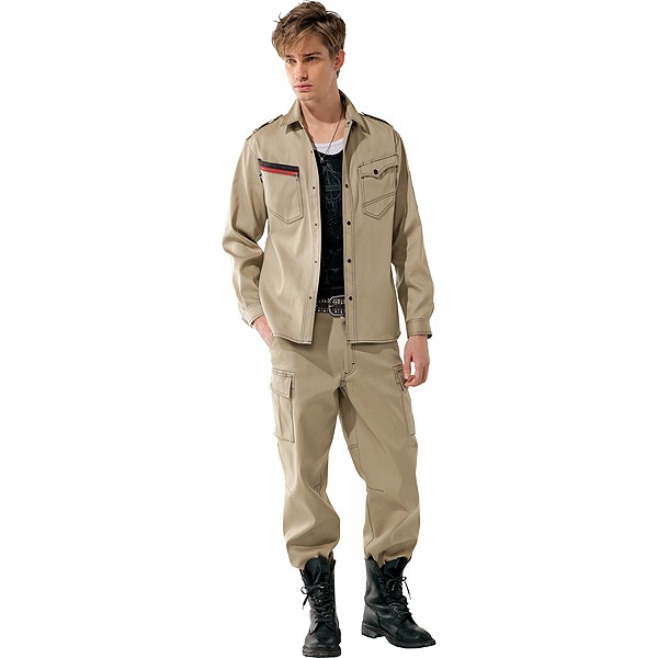 JAWIN ジャウィン 自重堂 51704 長袖シャツ 秋冬用 作業服 作業着 | 作業着・作業服,秋冬作業服,綿高率（綿50％以上）【秋冬】,インパクトを与えるミリタリーテイスト ...