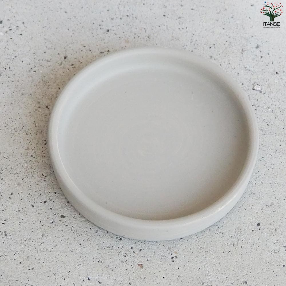 皿付陶器鉢 ヘリンボーン【資材 10cm】｜ 【植物のITANSE】全品送料無料・即出荷!