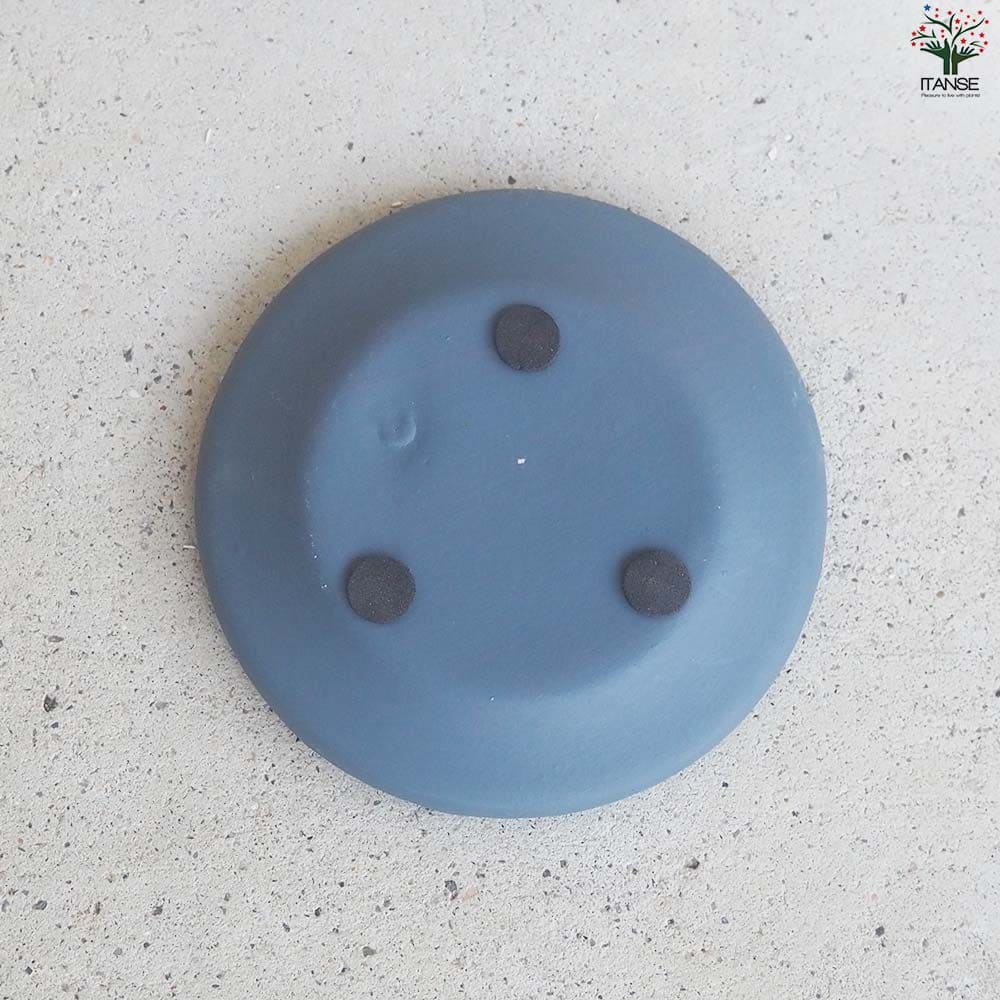 皿付陶器鉢 彩色焼磁 ブルー【資材 10cm】｜ 【植物のITANSE】全品送料無料・即出荷!