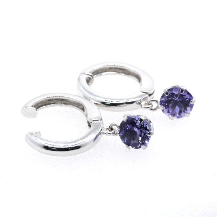 トップ 石種から選ぶ タンザナイト K14WG 2ct タンザナイトピアリング ラウンド