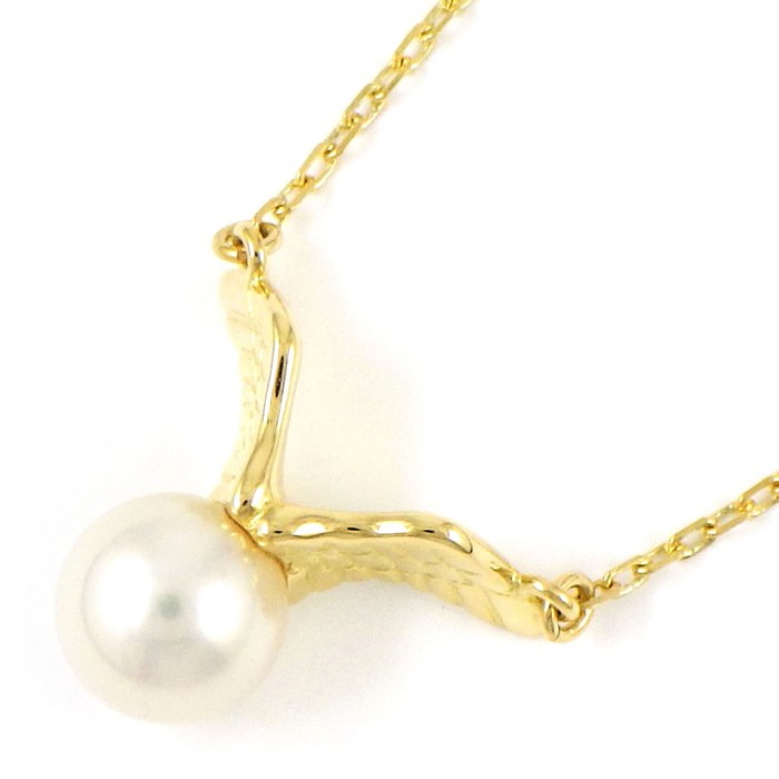 【ミキモト MIKIMOTO】ネックレス 羽 翼 モチーフ 1ポイント パール 7.2mm珠 K18YG | ジェイビーワークス 公式オンラインショップ