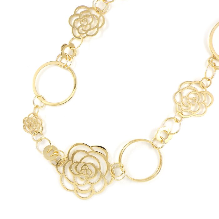 【シャネル CHANEL】ネックレス カメリア ラウンド サークル リンク K18YG | ジェイビーワークス 公式オンラインショップ