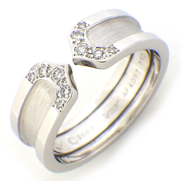 カルティエ Cartier リング C2 2C ダイヤモンド K18WG 15.5号 / #56 【中古】 | ジェイビーワークス 公式 ...