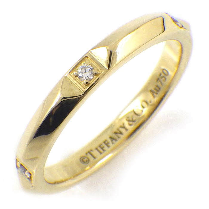 ティファニー Tiffany & Co. リング トゥルー バンド 幅2.5mm 67134672 5ポイント ダイヤモンド 0.05ct K18YG 11.5号 【中古】 | ジェイビー ...
