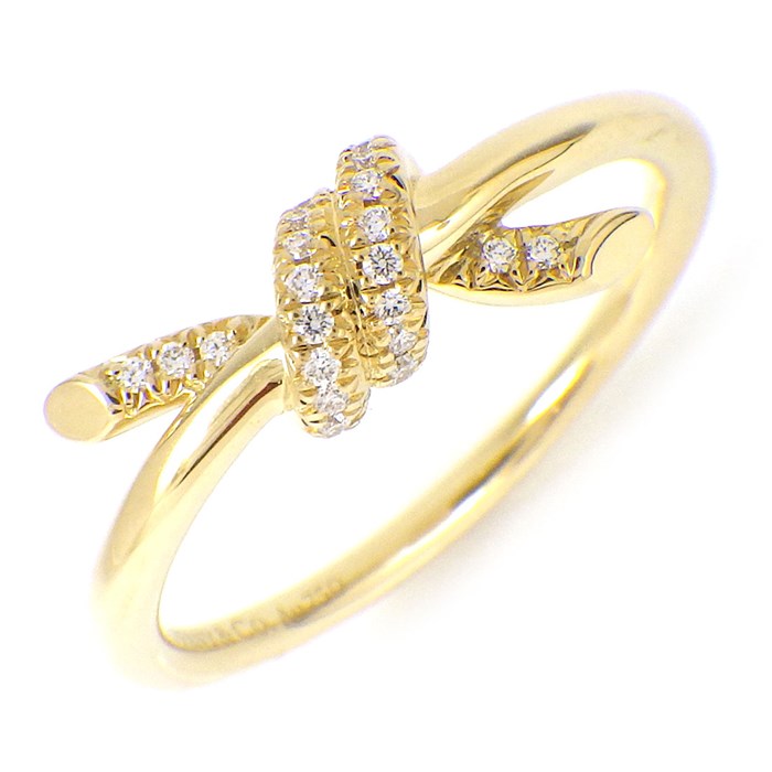 ティファニー Tiffany & Co. リング ノット 69346855 パヴェ ダイヤモンド 計0.05ct K18YG 11.5号 【中古】 | ジェイビーワークス 公式オンラインショップ