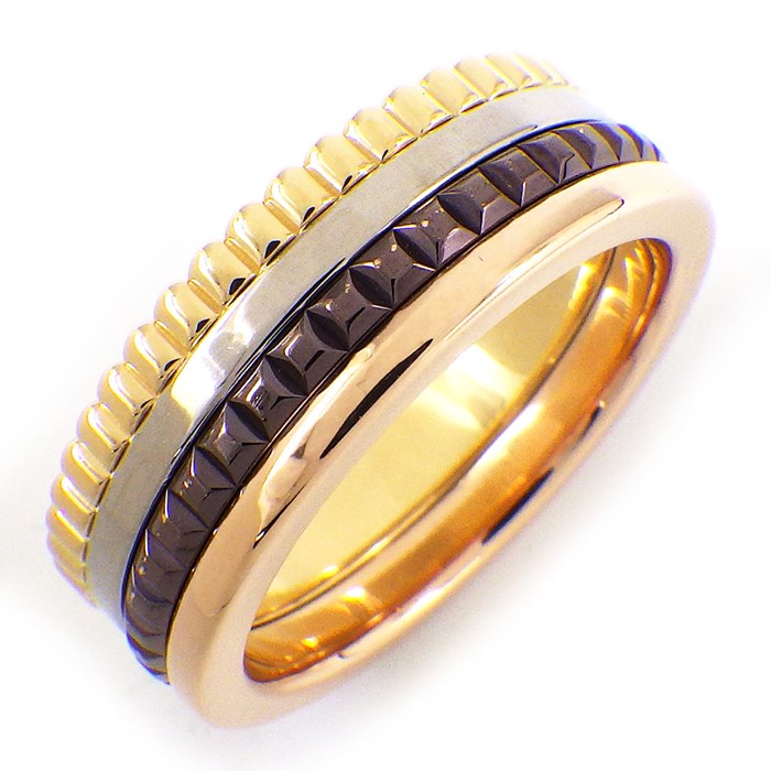 ブシュロン BOUCHERON リング キャトル クラシック スモール JRG00290 スリーカラー K18PG K18WG K18YG ブラウン PVD 10.5号 / #51 【中古 ...
