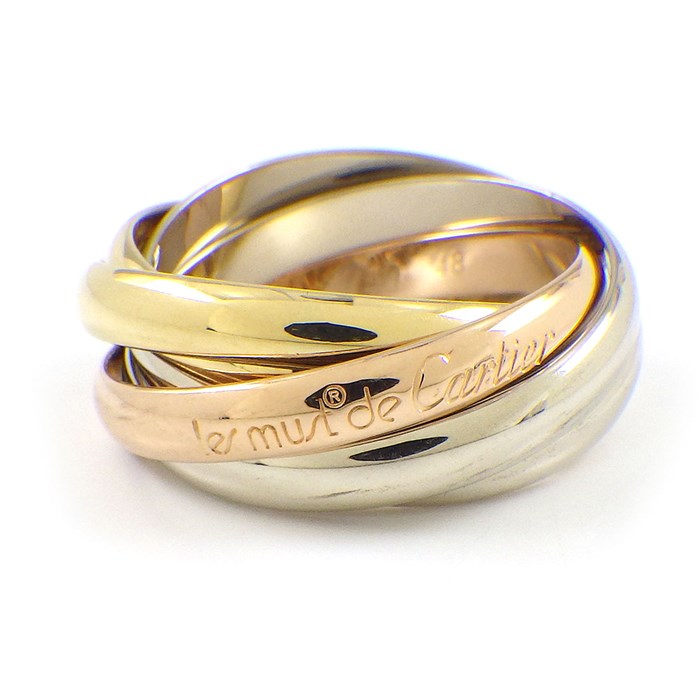 カルティエ Cartier リング トリニティ 5連 スリーカラー K18PG K18WG K18YG 8.5号 / #48 【中古】 | ジェイビーワークス 公式オンラインショップ