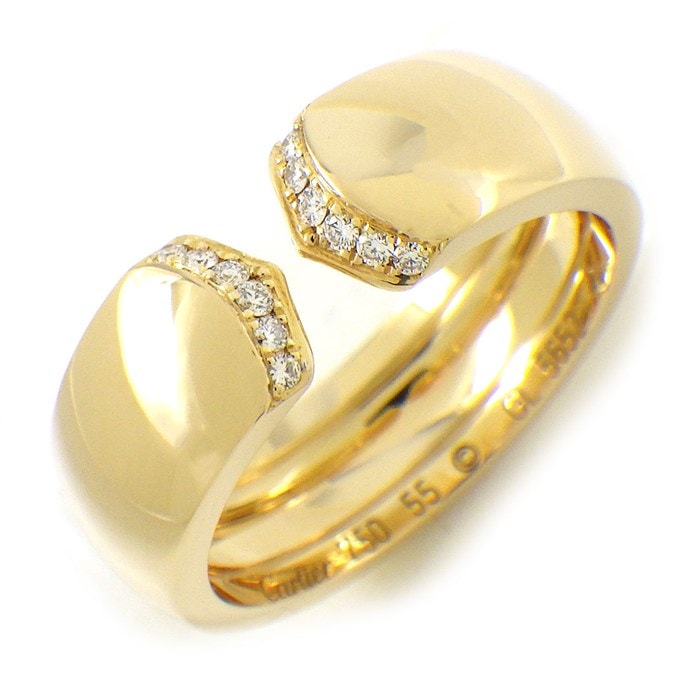 カルティエ Cartier リング アブソリュセ 2C C2 ダイヤモンド K18YG 15号 / #55 【中古】 | ジェイビーワークス ...