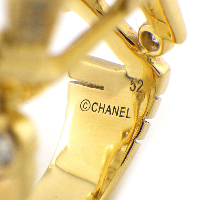 シャネル CHANEL リング エレメント クロス X スクエア エメラルドカット ルチルクォーツ 針水晶 ダイヤモンド K18YG 12号 / #52 【中古】 | ジェイビーワークス 公式 ...