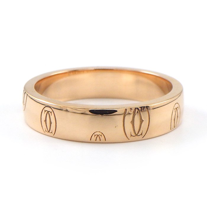 カルティエ Cartier リング ハッピーバースデー 4mm B4051100 C2 2C ロゴ K18PG 9.5号 / #50 【中古 ...