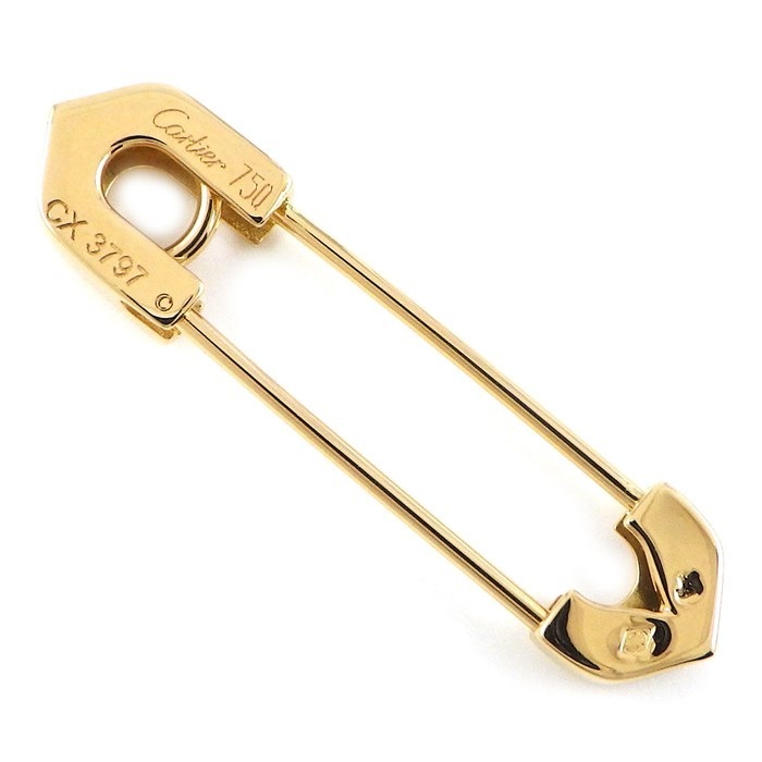 カルティエ Cartier ブローチ アントルラセ C2 2C ピンブローチ 安全ピン モチーフ K18YG 【中古】 | ジェイビーワークス ...