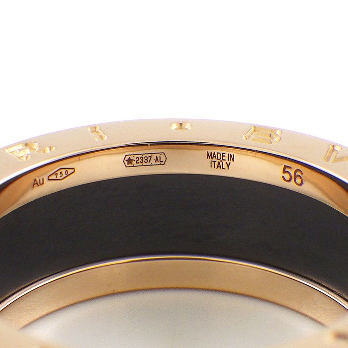 ブルガリ BVLGARI リング B-zero1 ビーゼロワン 357733 2バンド ロゴ K18PG マットブラック セラミック 黒 15.5号 / #56 【中古】 | ジェイビー ...