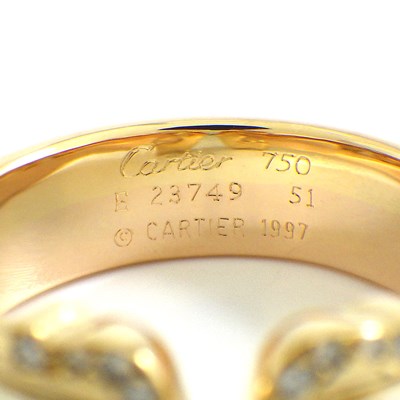 カルティエ Cartier リング ブークルセ C2 2C スリーカラー ダイヤモンド K18PG K18WG K18YG 12号 / #51 ...