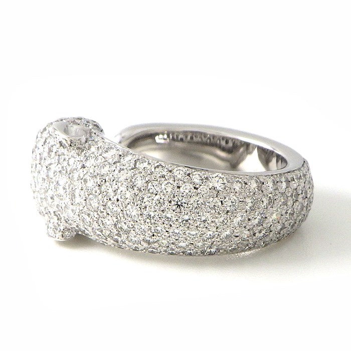 カルティエ Cartier リング パンテール ドゥ N4225254 パンサー フル パヴェ ダイヤモンド 2ポイント エメラルド オニキス ...