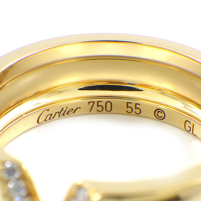 カルティエ Cartier リング アブソリュセ 2C C2 ダイヤモンド K18YG 15号 / #55 【中古】 | ジェイビーワークス ...