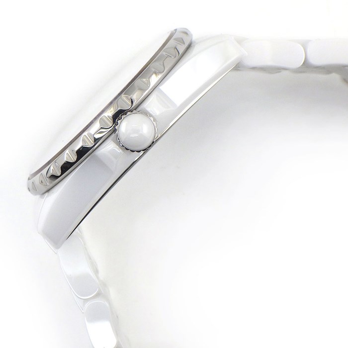シャネル CHANEL 腕時計 J12 GMT H3103 デイト カレンダー ホワイト文字盤 白 SS ホワイト セラミック 自動巻き ...