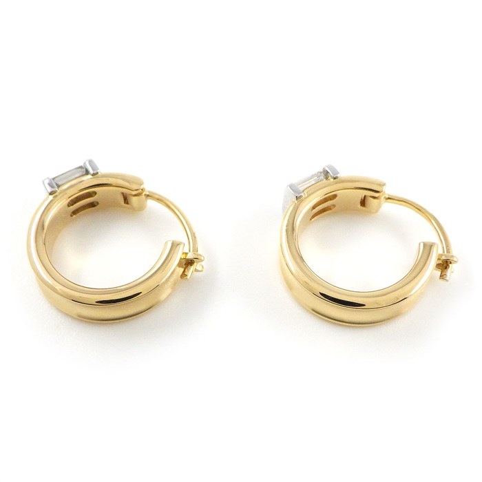 ティファニー Tiffany & Co. ピアス スタッキング フープ 4ポイント バゲットカット ダイヤモンド K18YG PT950 【中古】 | ジェイビーワークス 公式オンラインショップ