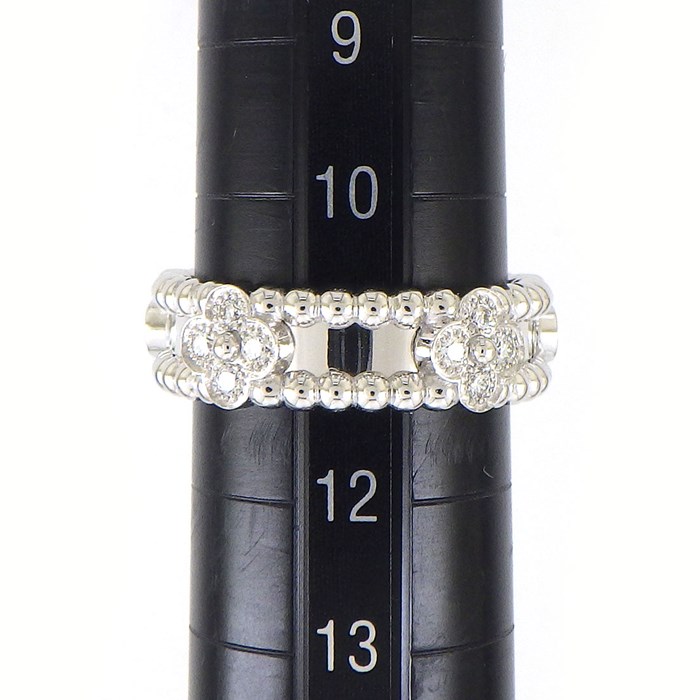 ヴァンクリーフ＆アーペル Van Cleef & Arpels リング ペルレ スウィートクローバー VCARP6MN00 ダイヤモンド 0.34ct K18WG 11号 / #51 【箱・保 ...
