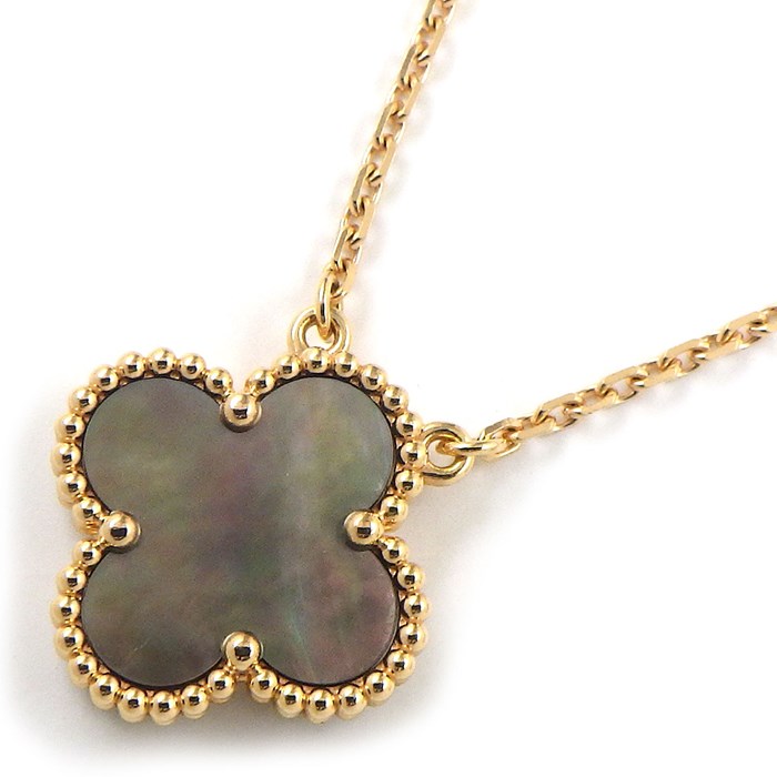 ヴァンクリーフ＆アーペル Van Cleef & Arpels ネックレス ヴィンテージ アルハンブラ VCARP4KK00 ブラック シェル K18PG 黒 【中古】 | ジェイビーワークス ...