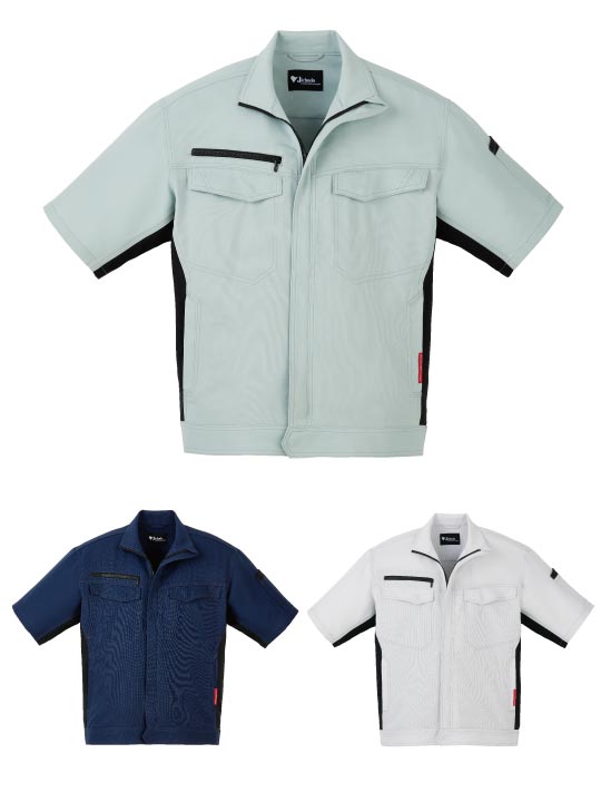 【JICHODO】87810 エコ製品制電ストレッチ半袖ジャンパー [2023年春夏]※SLIM FIT※通販ページ│自重堂＜公式＞オンラインショップ
