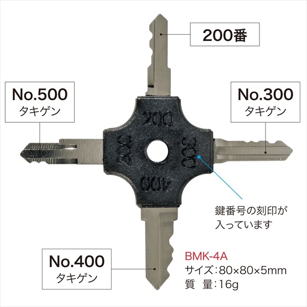 盤用マルチキー BMK-4A | 電設作業工具,ドライバー・レンチ,盤用マルチキー | ジェフコム WEB SHOP