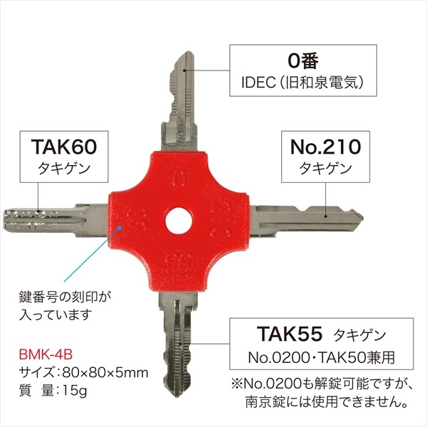 盤用マルチキー BMK-4B | 電設作業工具,ドライバー・レンチ,盤用マルチキー | ジェフコム WEB SHOP