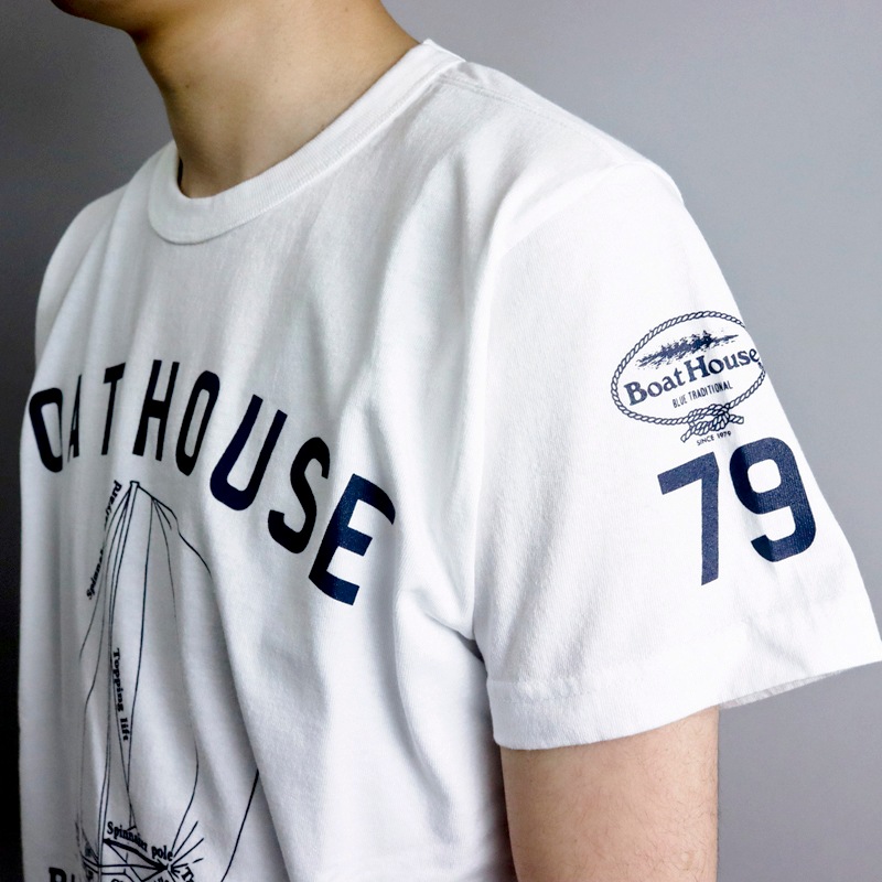 《ボートハウス》後染めYACHT柄Tシャツ / JOYMARK DESIGN オンラインストア【公式】