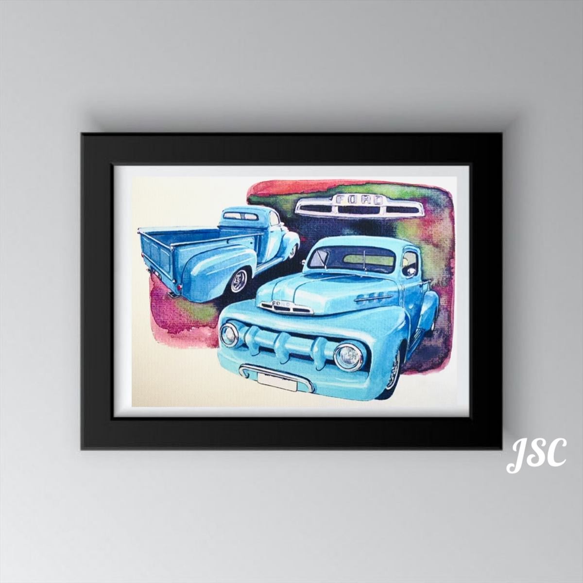 フォード F100 アート キャンバス ポスター PAC7 | すべての商品 | Junk Street Custom