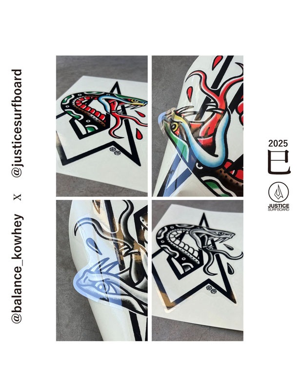 DECAL SIZE STICKER | コラボレーションアイテム | ジャスティスサーフボードオフィシャルショップ