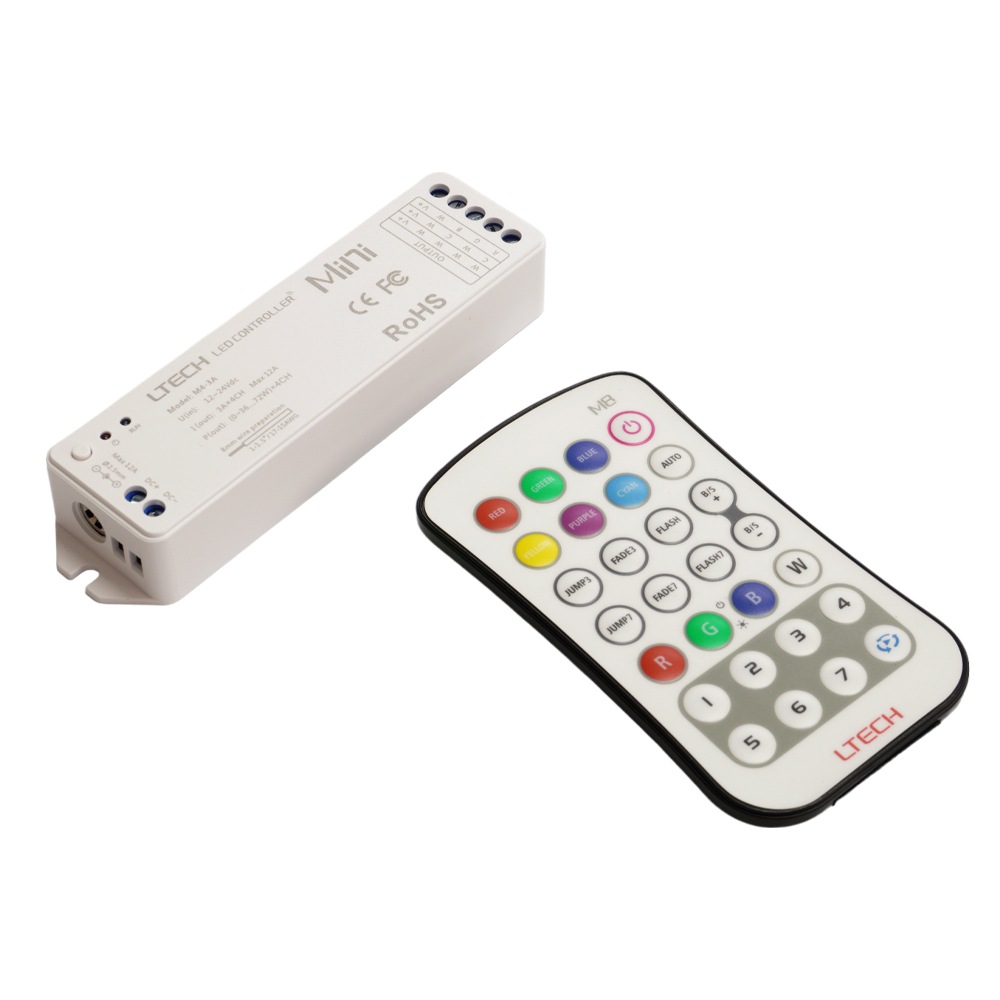 LTECH Miniシリーズ RGBW Controller M4-3A (M8) RF リモコン調光器 | LED・電子部品・LEDテープ ...