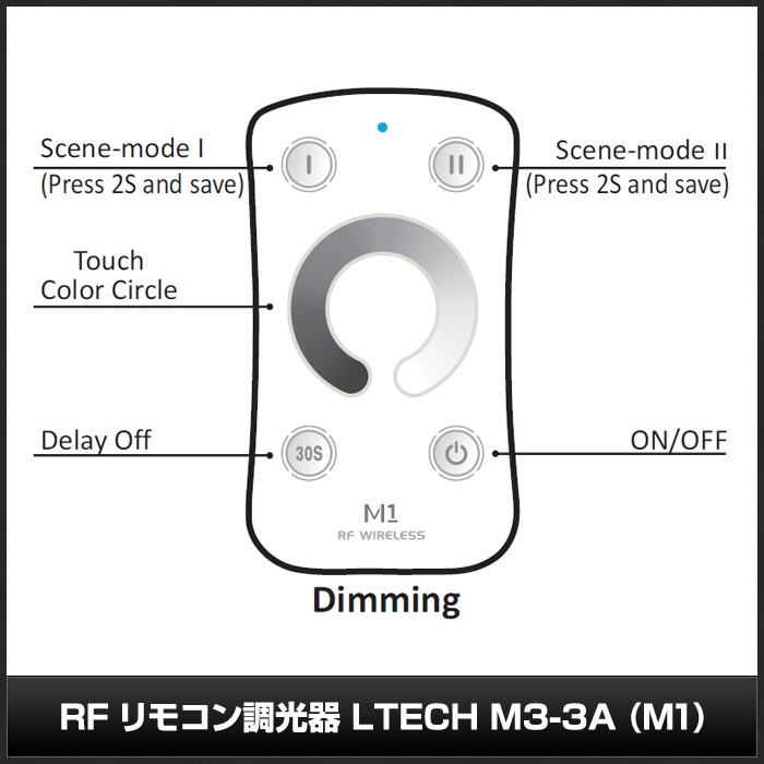 LTECH Miniシリーズ CT Controller M3-3A (M1) RF リモコン調光器 | LED・電子部品・LEDテープライト ...