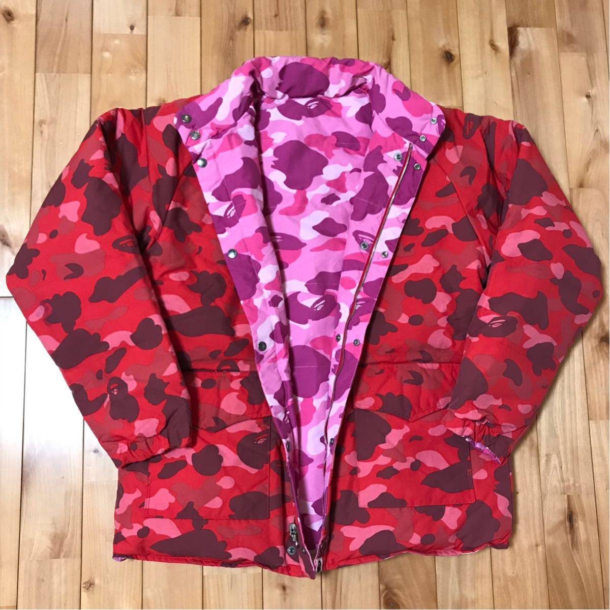 ★リバーシブル★ ダウン ジャケット pharrell camo × pink camo a bathing ape bape エイプ ベイプ ...