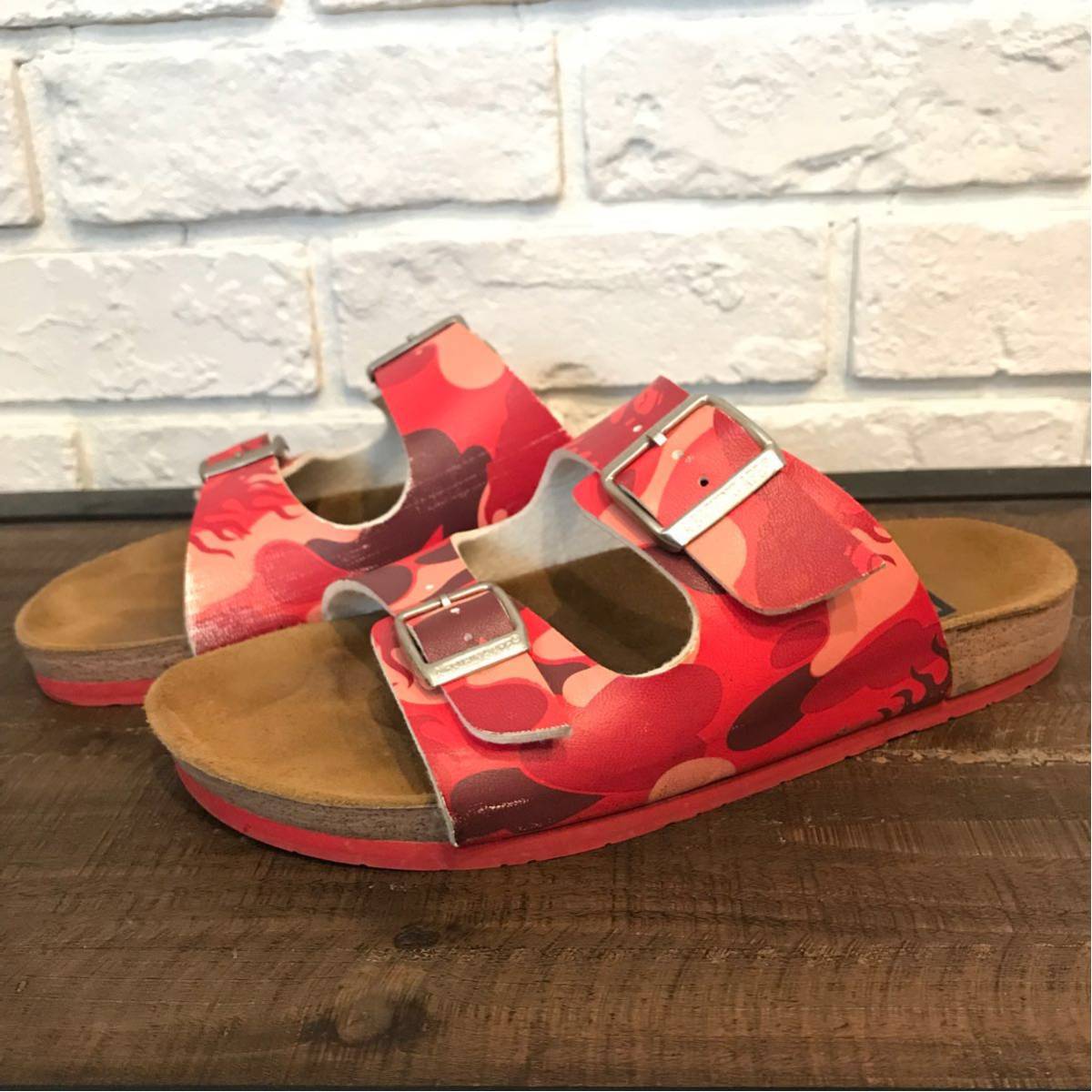 ★ムック限定★ fire camo サンダル a bathing ape bape sandals エイプ ベイプ ファイヤーカモ mook ...