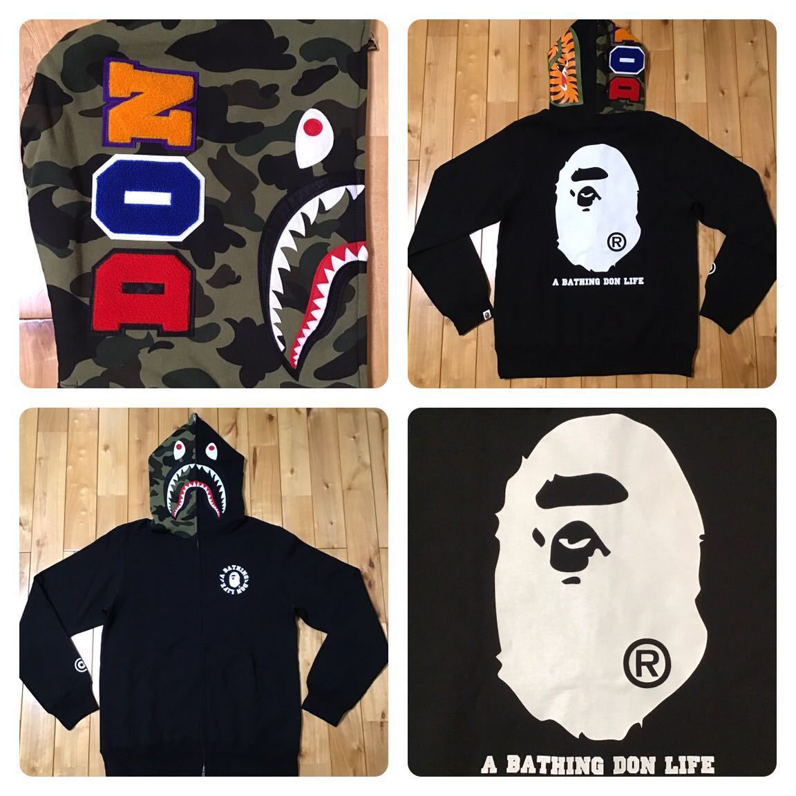 ★新品★ Big sean シャーク パーカー XLサイズ shark full zip hoodie a bathing ape BAPE ...