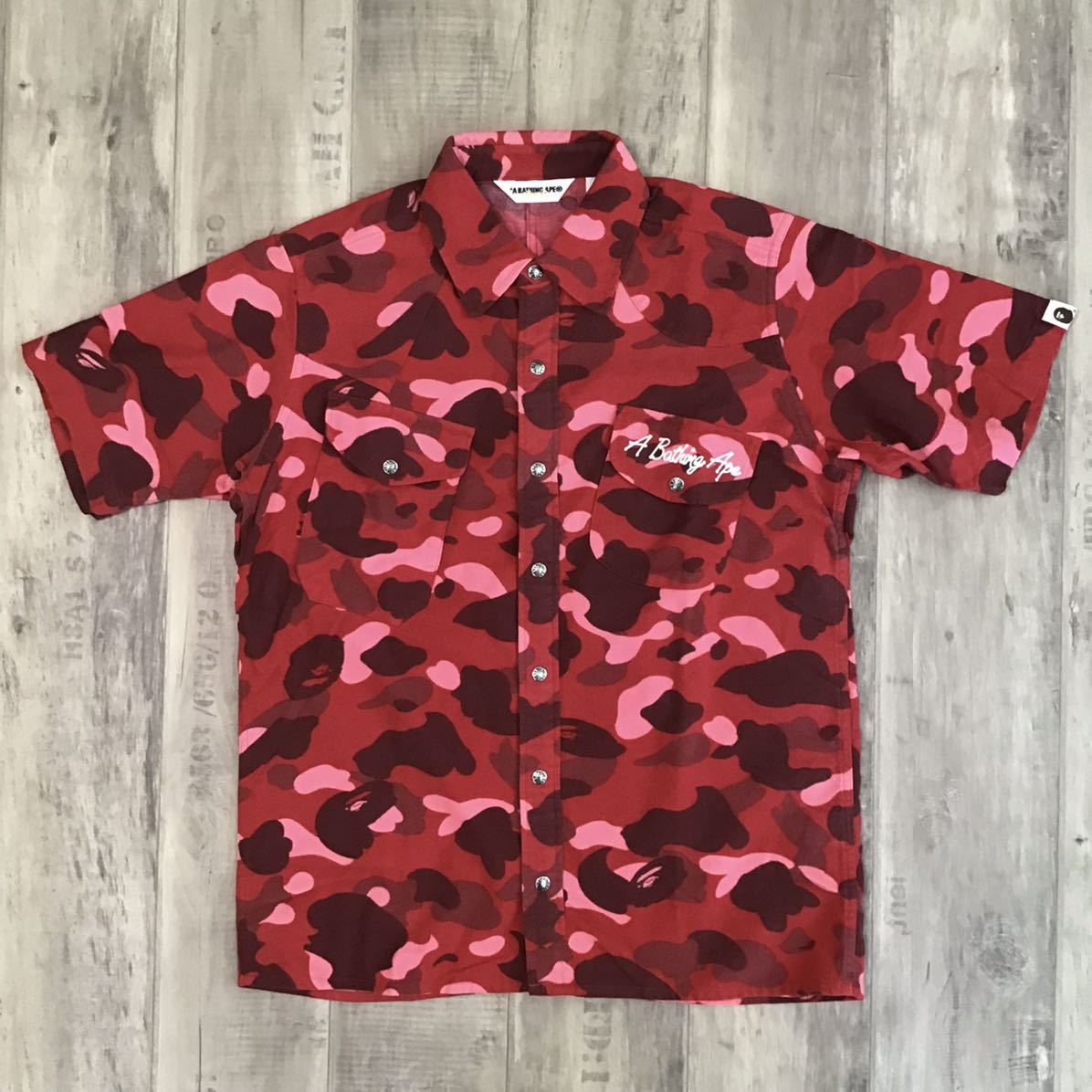 pharrell camo 半袖シャツ Mサイズ a bathing ape bape red camo エイプ ベイプ アベイシングエイプ ...
