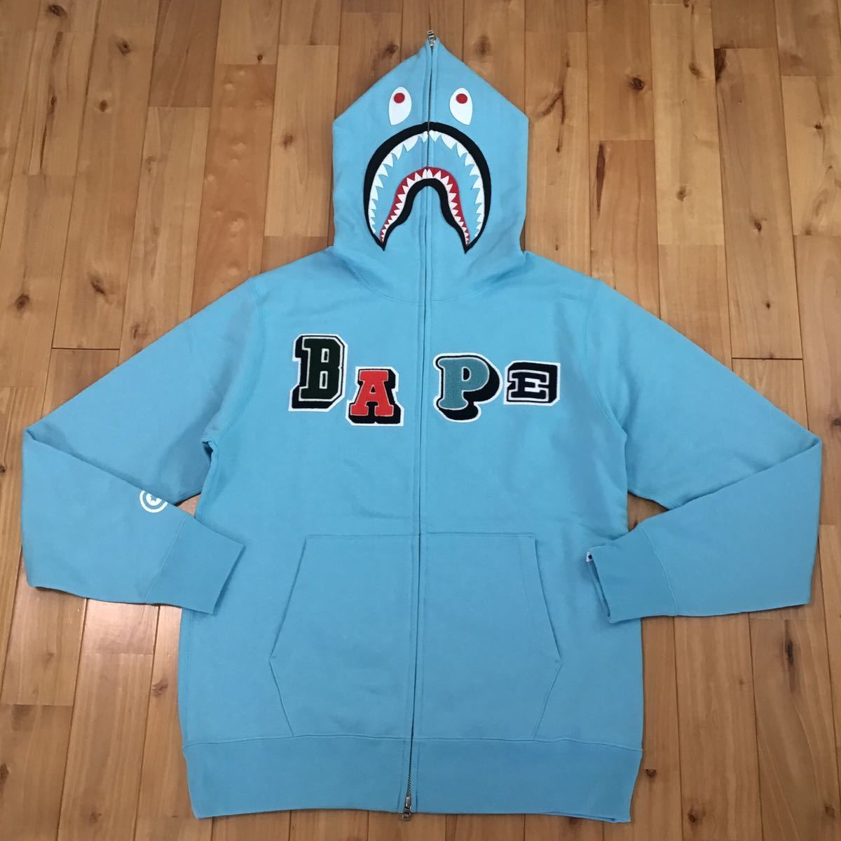 ★新品★ 2XL BAPE logo multi fonts シャーク パーカー shark full zip hoodie a ...