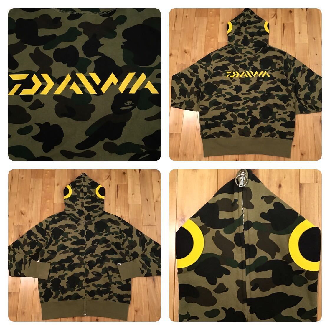 ★XL★ DAIWA × BAPE フィッシュ パーカー a bathing ape fish full zip hoodie エイプ ベイプ ...