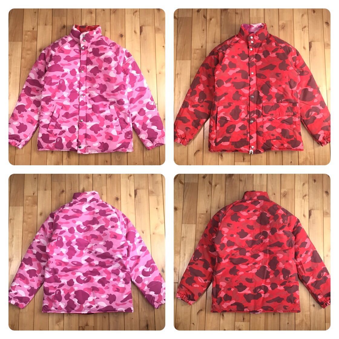 ★リバーシブル★ ダウンジャケット Sサイズ pharrell camo × pink camo a bathing ape BAPE エイプ ...