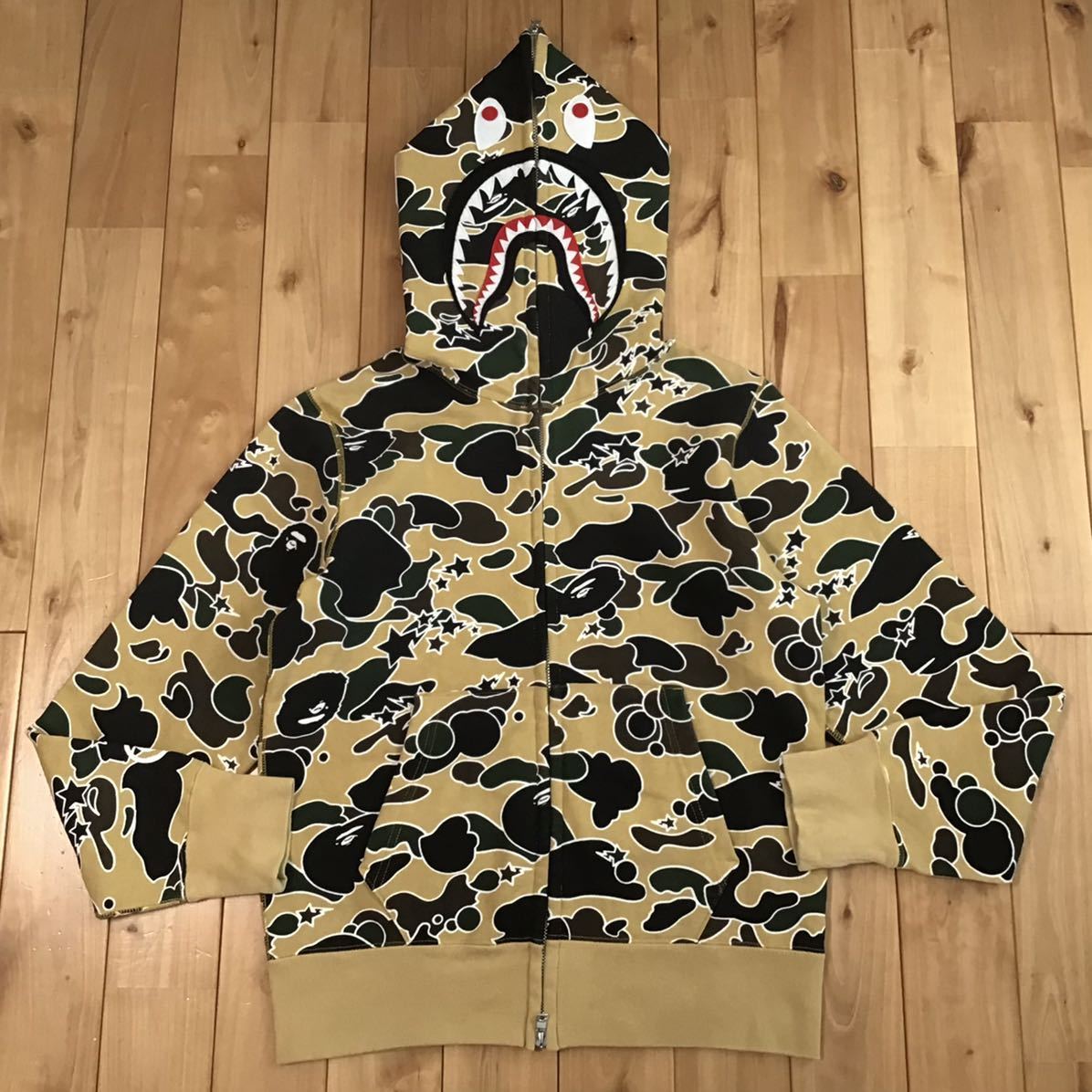 Sta camo シャーク パーカー Sサイズ shark full zip hoodie a bathing ape BAPE エイプ ベ ...