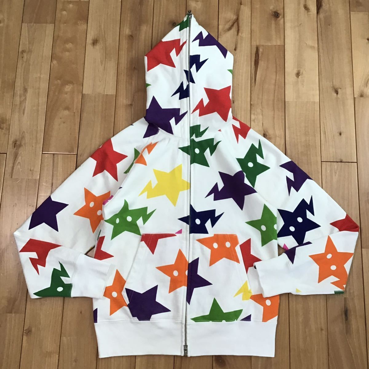 BAPE スター パーカー Sサイズ multi color a bathing ape BAPE sta full zip hoodie ...